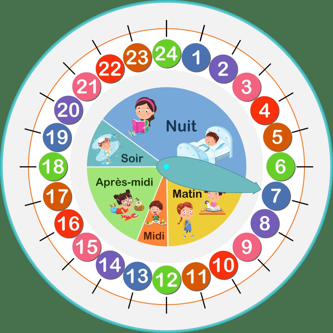 2 Horloges Montessori à imprimer (routines avec ou sans 24h) - Etsy France