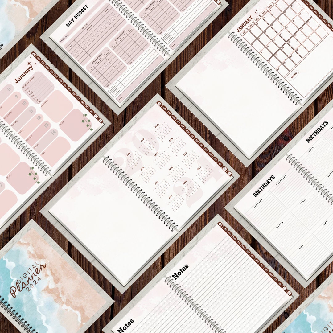 Digital Planner 2024 Goodnotes ADHD Journal Monthly Weekly iPad Budget ...