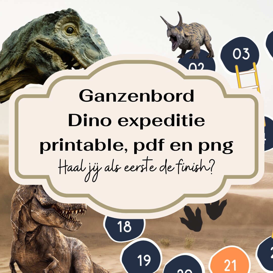 Goose Board, Dino Expedition, Dinosaur, Board Game, Board Game ...