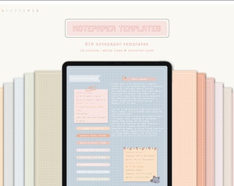 Digital Notepaper Templates Cream Paper Texture iPad - Etsy