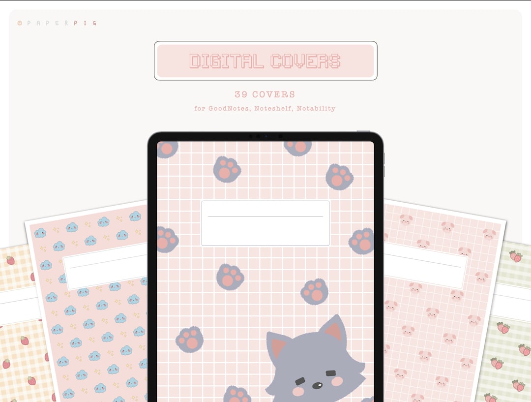 Digital Covers | Kawaii Digital Covers | Notebook Covers for Goodnotes ...