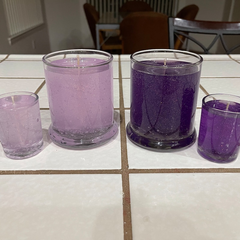Purple Candle - Etsy