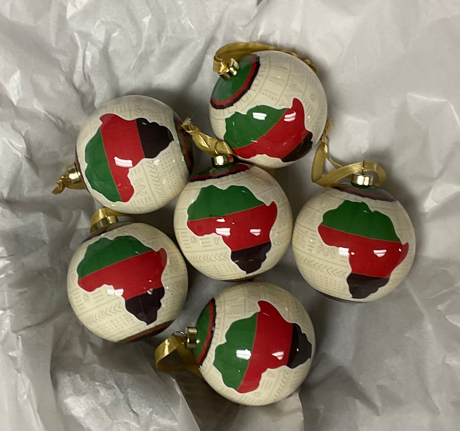 African Map Ornaments - African American Christmas Ornaments - Handmade ...