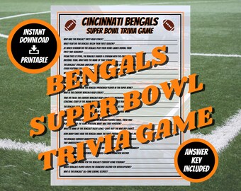 Super Bowl Trivia Printable | Etsy