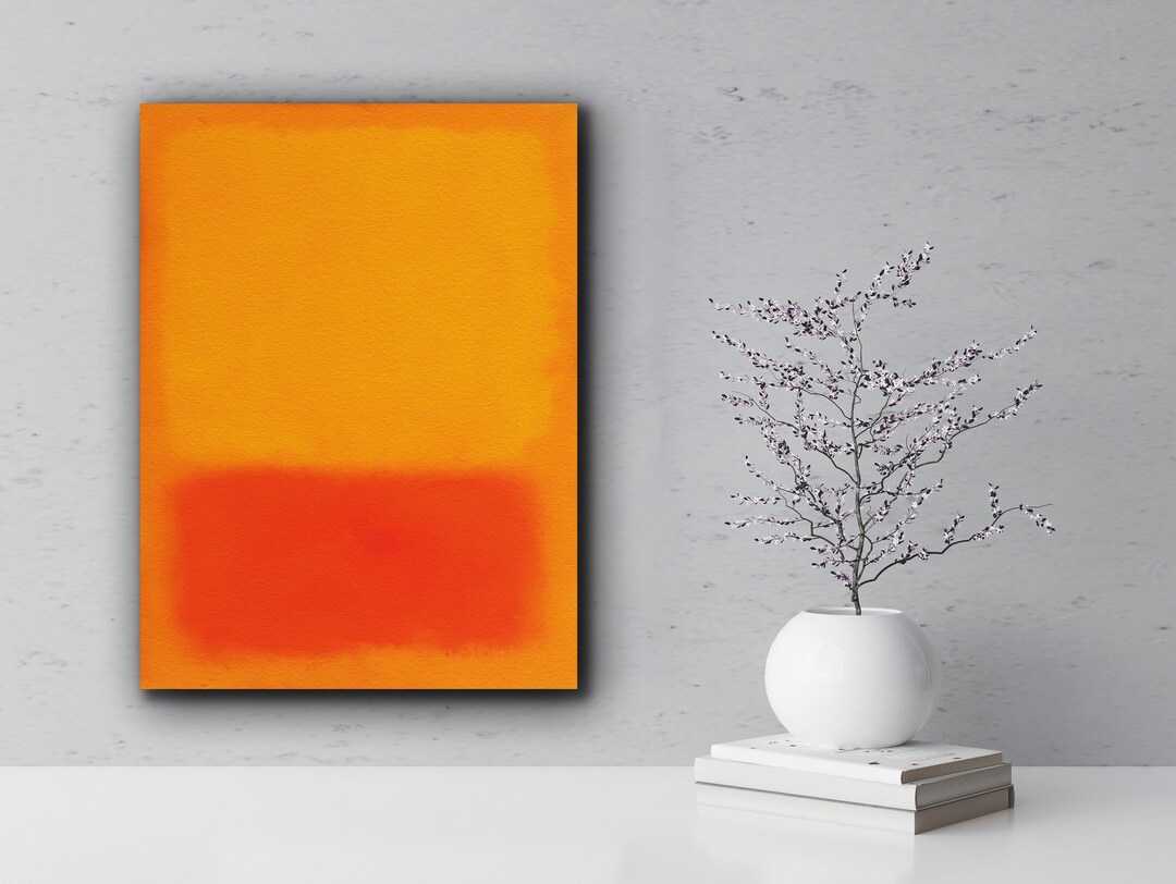 Mark Rothko Orange Canvas Painting, Mark Rothko Style Canvas Wall Art ...