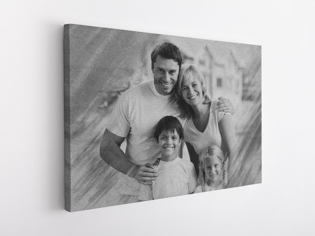 Personalized Family Photo Canvas With Special Effectsart - Etsy
