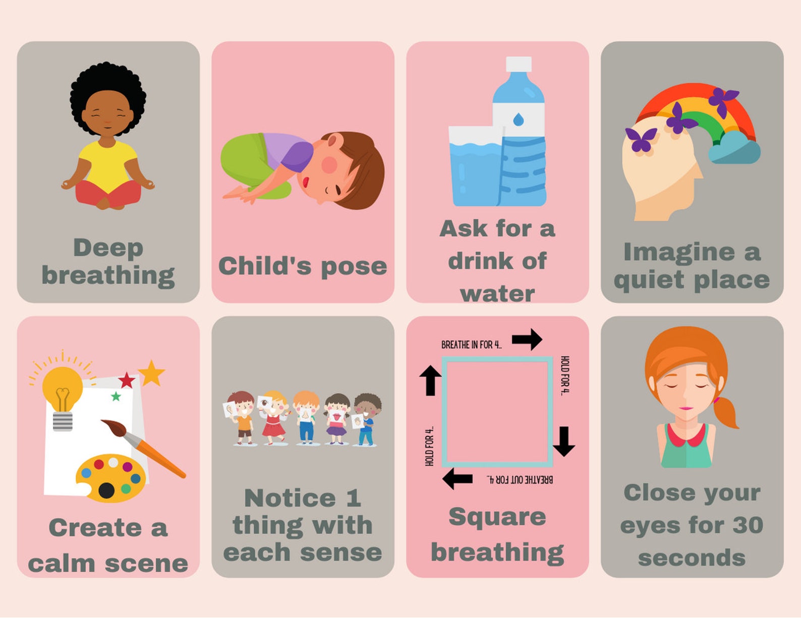 Create a Calm Box for Kids; Coping Skills; CBT; Therapy Box; Printable ...