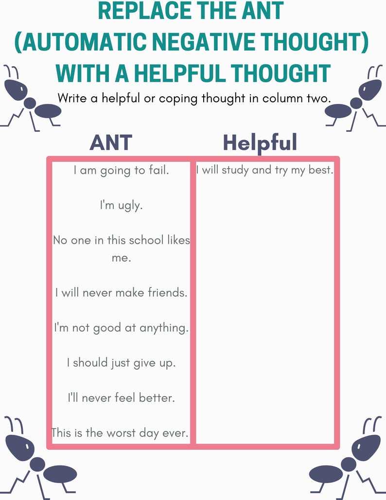 CBT Bundle for Teens;understand & Apply CBT Model for Teens; Catch Your ...