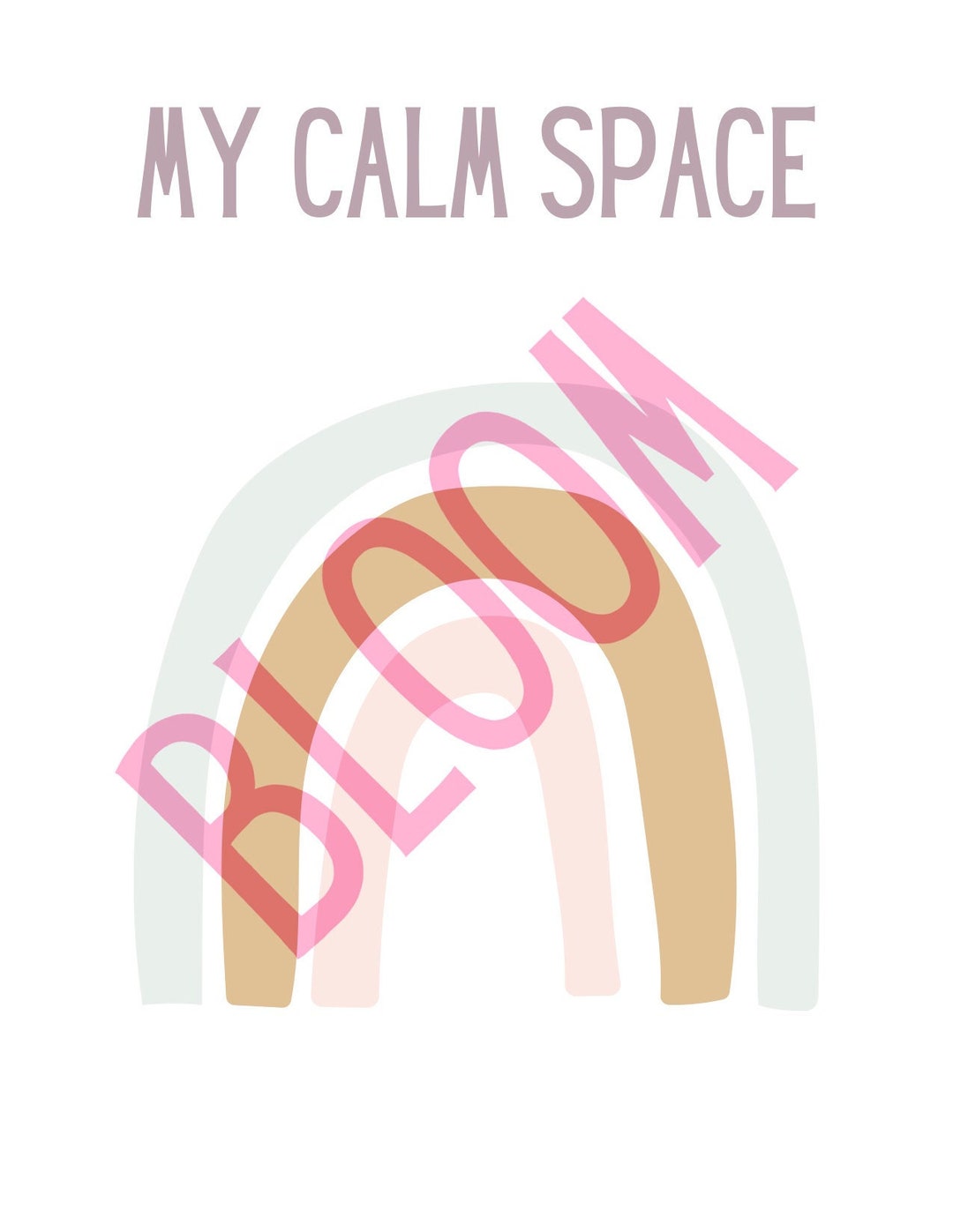Calming Corner/space Printable, Digital Download for Teachers ...