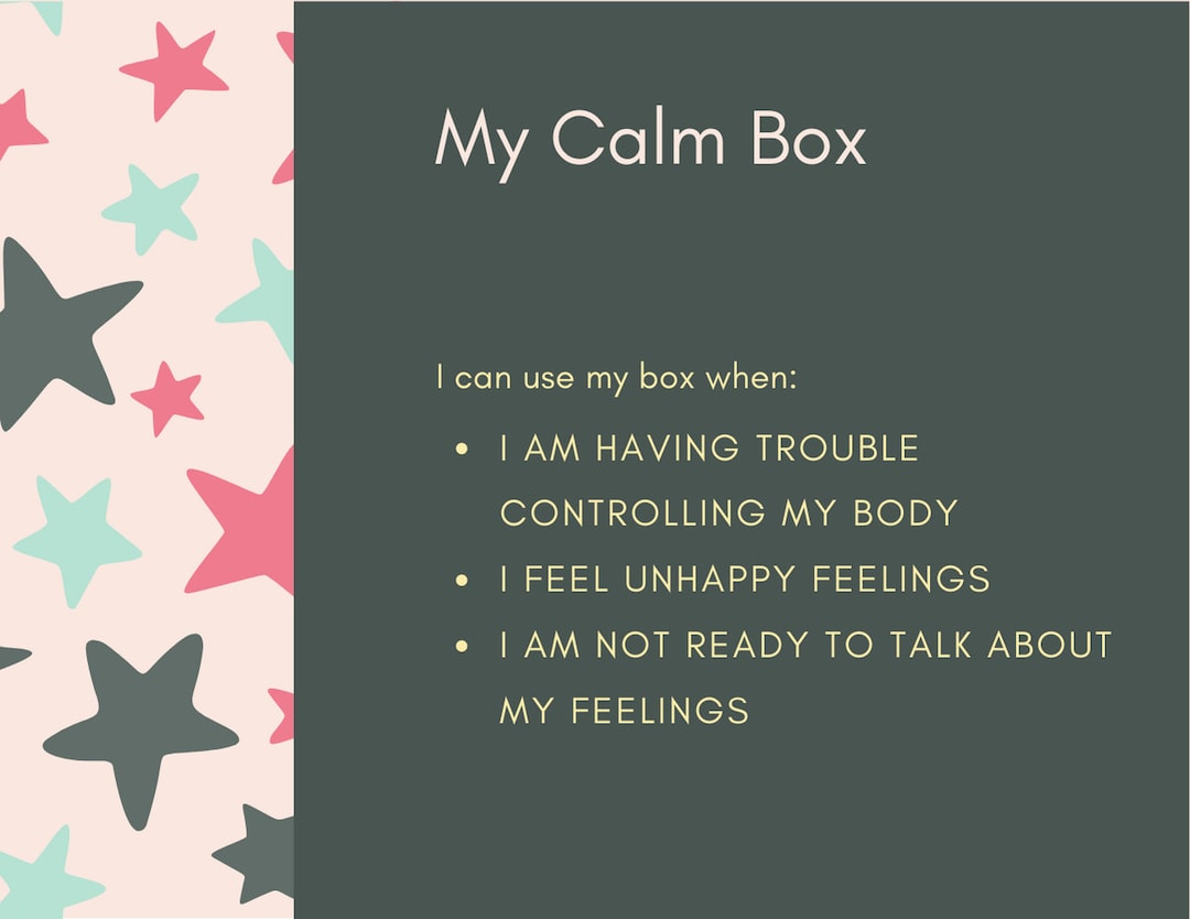 Create a Calm Box for Kids; Coping Skills; CBT; Therapy Box; Printable ...