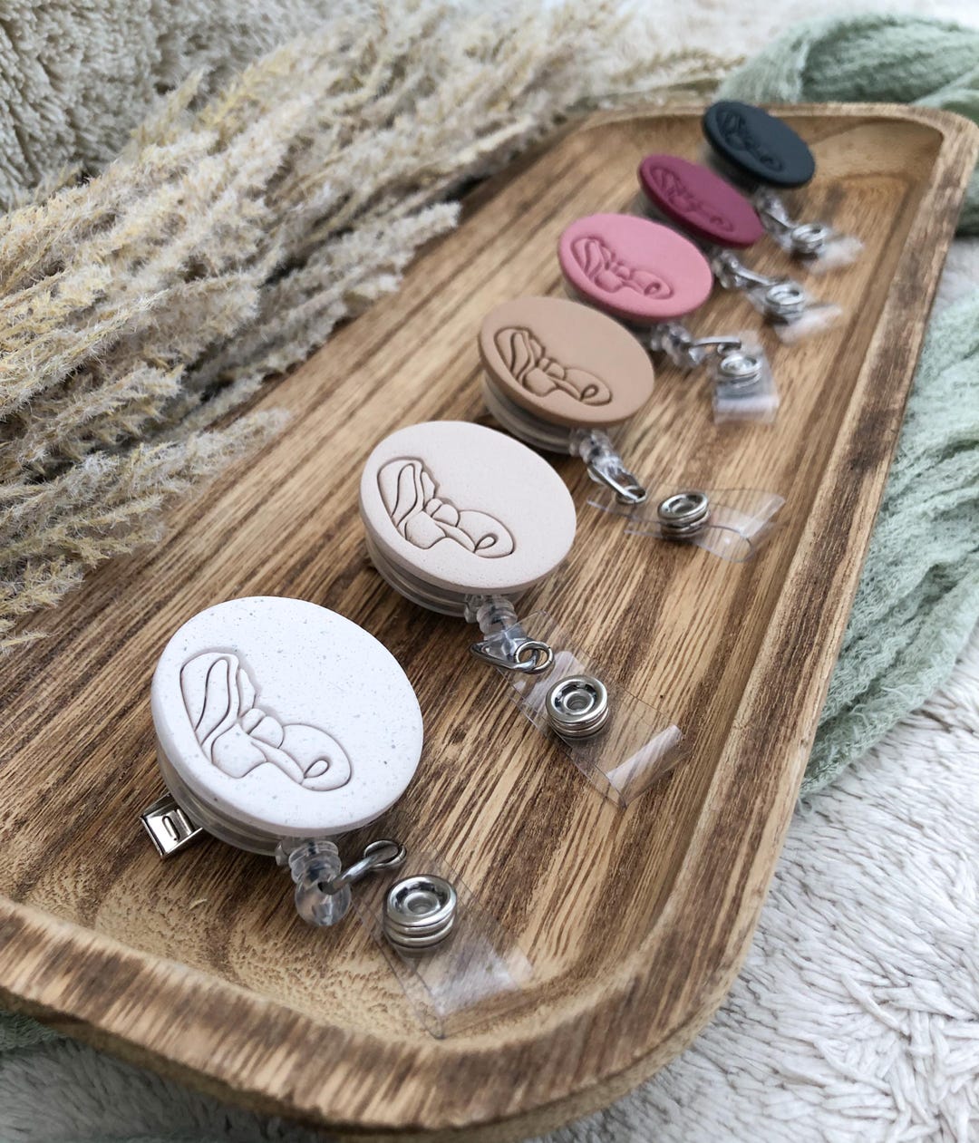 Minimalist Postpartum Badge Reels - Handmade Polymer Clay - Etsy