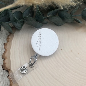 Minimalist Small Leaf Badge Reels - Handmade Polymer Clay - Etsy