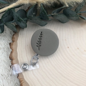 Minimalist Small Leaf Badge Reels - Handmade Polymer Clay - Etsy
