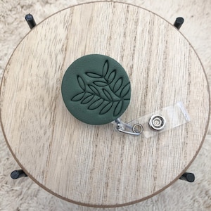 Minimalist Large Leaf Badge Reels - Handmade Polymer Clay - Etsy