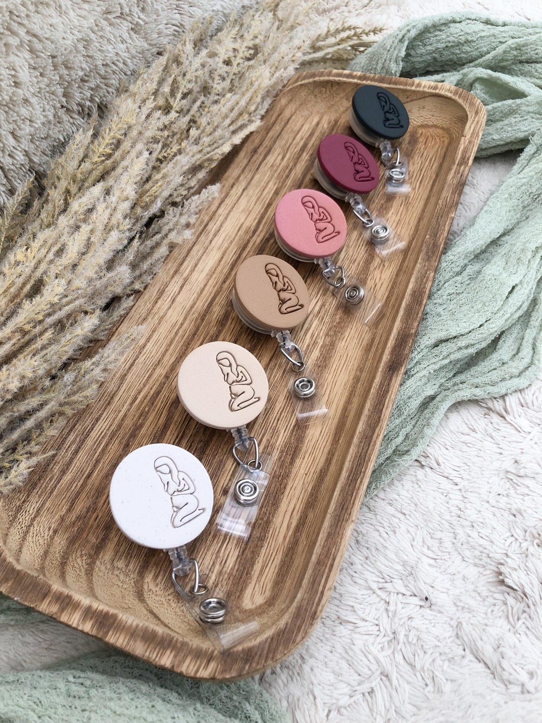 Minimalist Labor and Delivery Badge Reel | Maternity Line Art ...