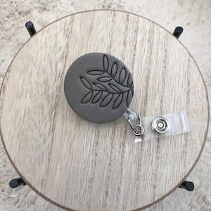 Minimalist Large Leaf Badge Reels - Handmade Polymer Clay - Etsy