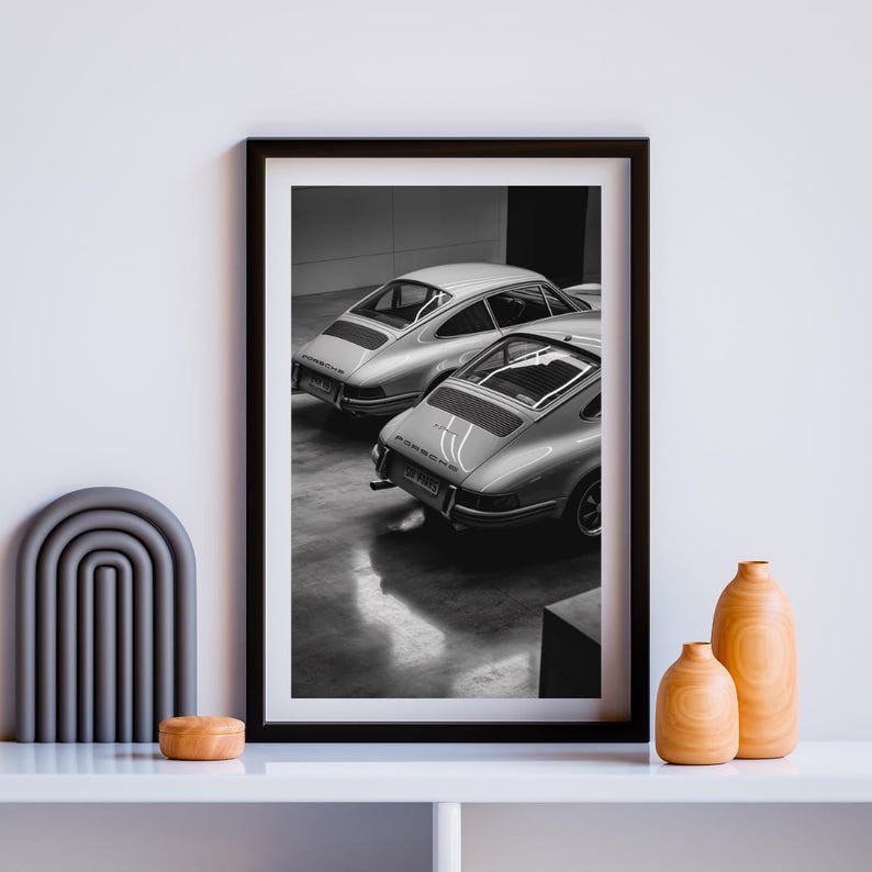 Vintage Porsche 911 Poster,digital Download,old Porsche 911 Sport Rear ...