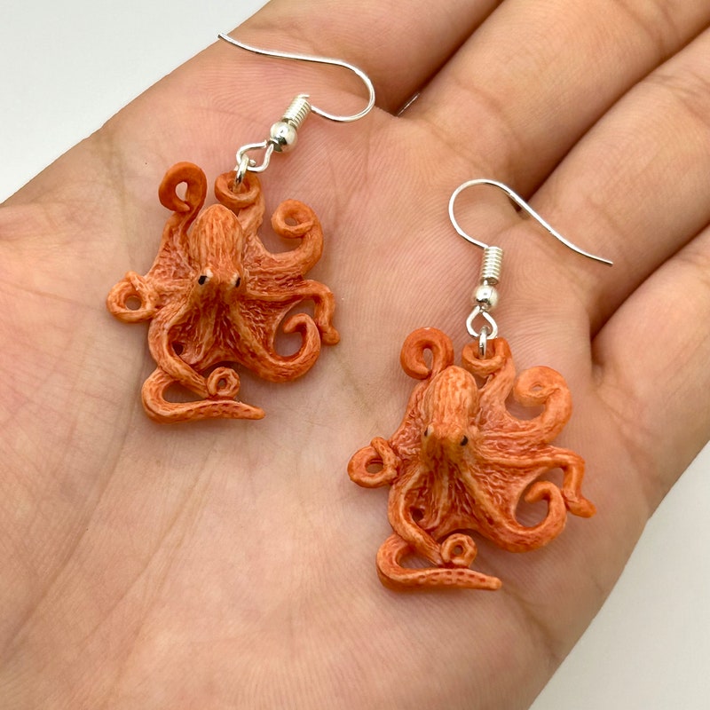 Octopus Earrings - Etsy