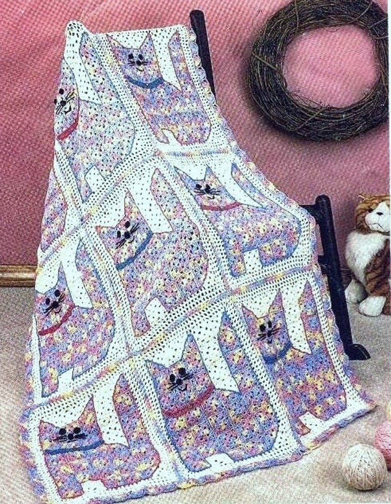 INSTANT DOWNLOAD PDF Vintage Crochet Pattern Calico Kittens - Etsy