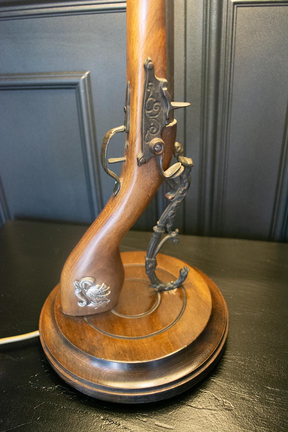 Vintage Unique Table Lamp Musket Rifle Western Style 70s - Etsy