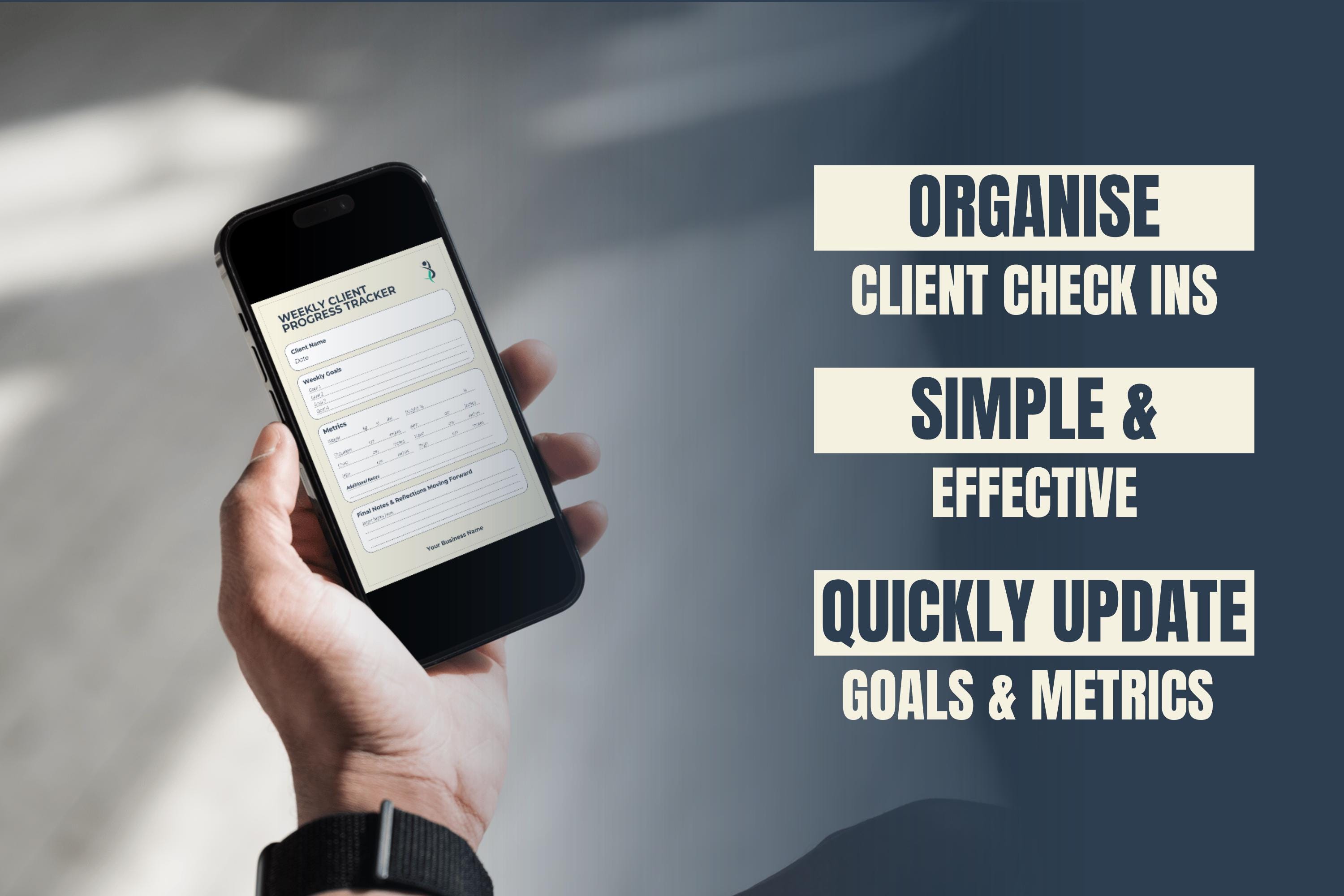 Weekly Client Progress Tracker Template | Editable Canva Template for ...