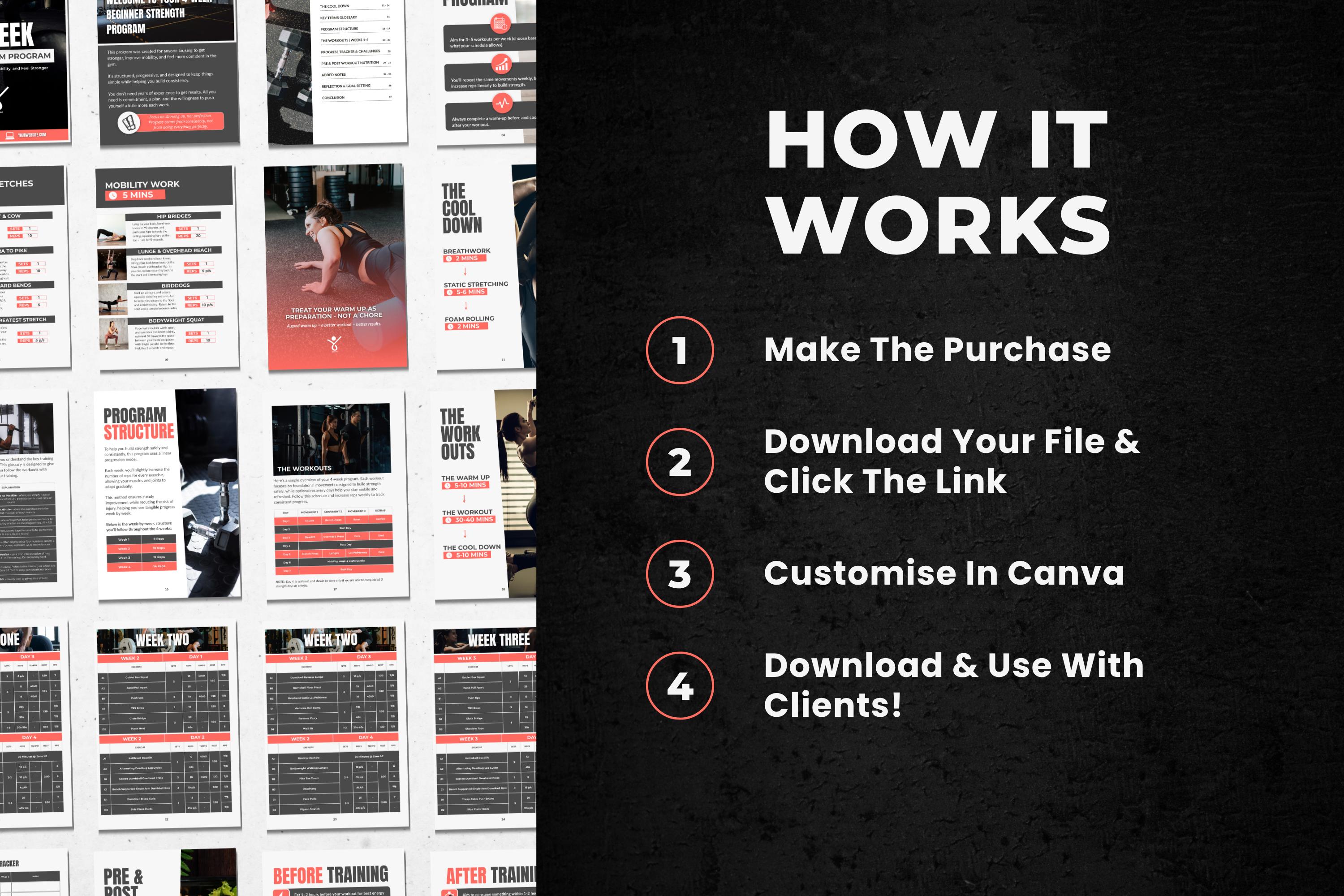 Fitness Program Ebook Template | for Personal Trainers & Coaches | Pre ...