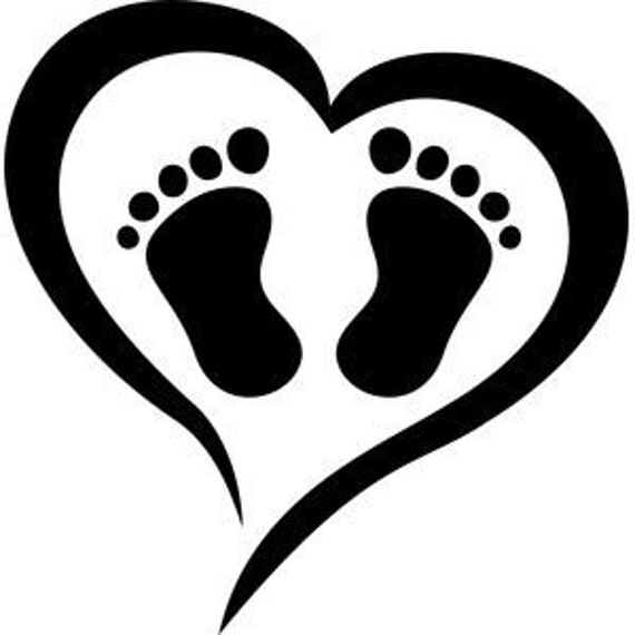 Baby Footprints Heart
