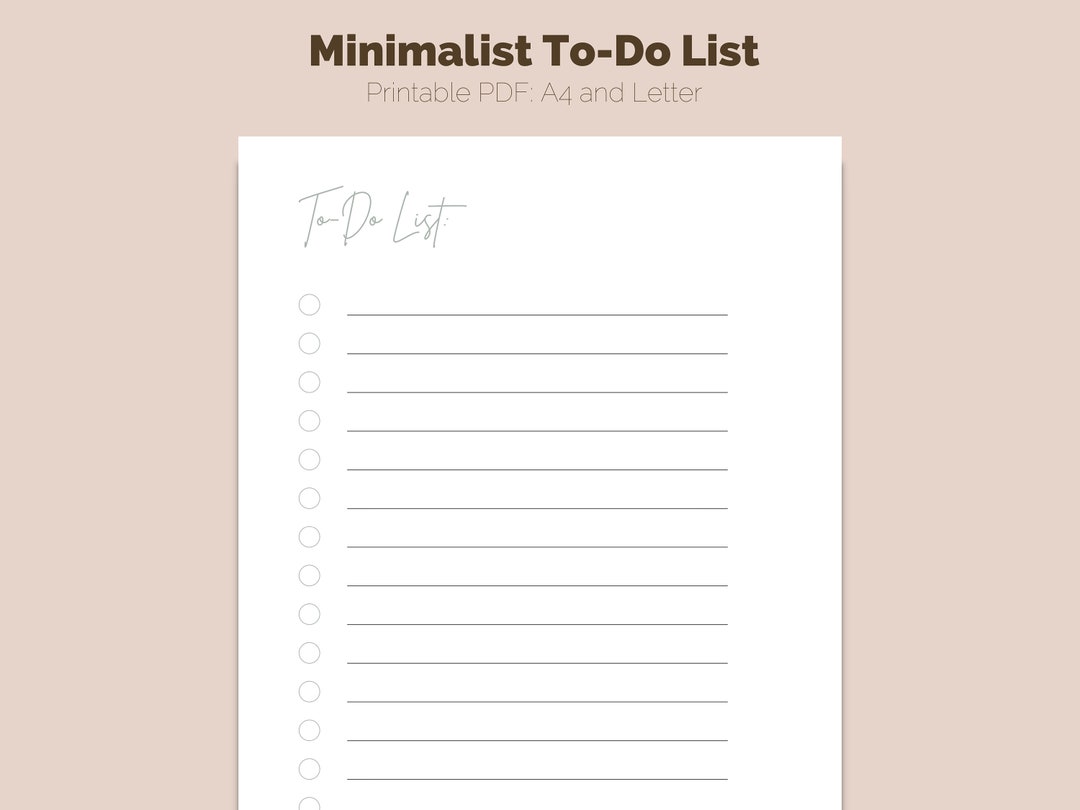 Simple to Do List | Printable to Do List Template | Blank to Do List ...