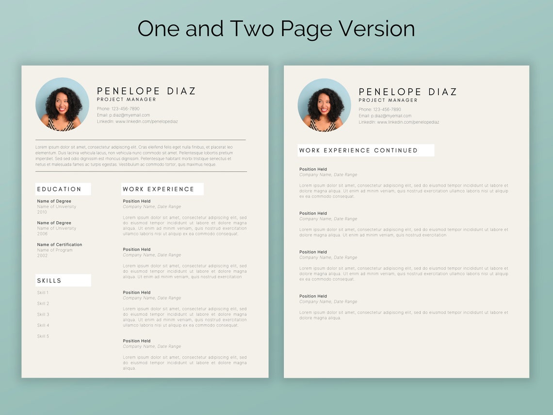 Resume Template With Photo Canva Resume Template Resume Template Modern ...