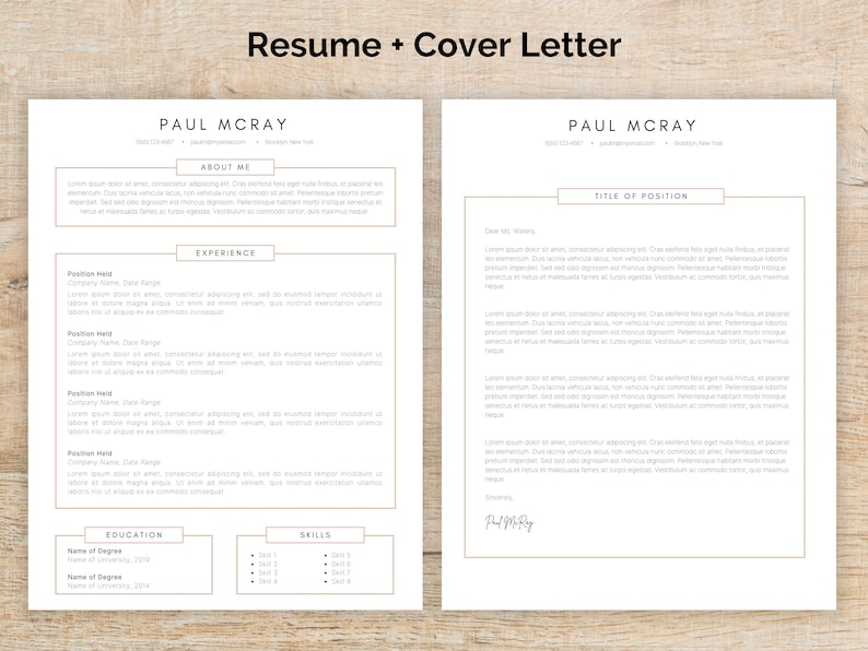 Resume and Cover Letter Template | Canva Resume Template | Modern ...