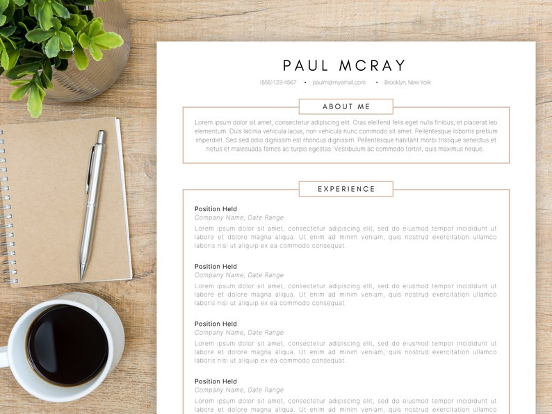 Resume and Cover Letter Template | Canva Resume Template | Modern ...