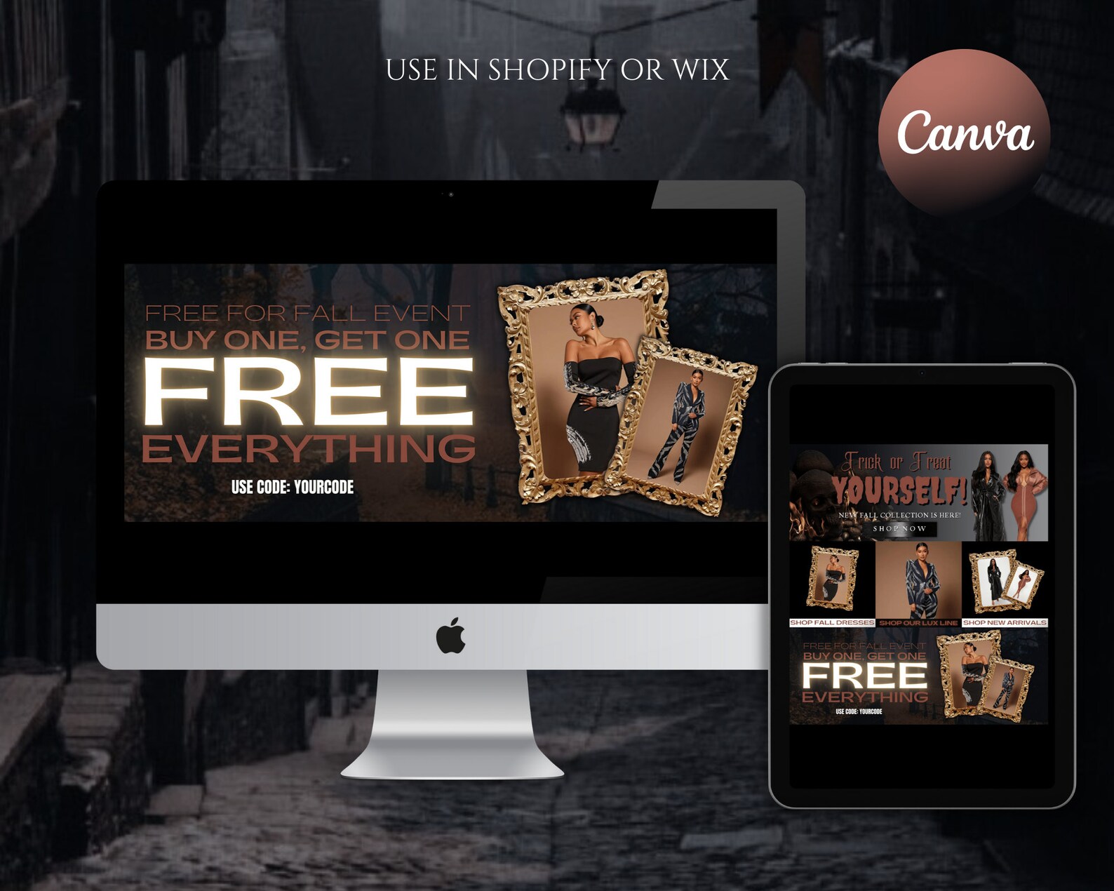 DIY Website Banners Halloween Fall Web Banner Kit for - Etsy
