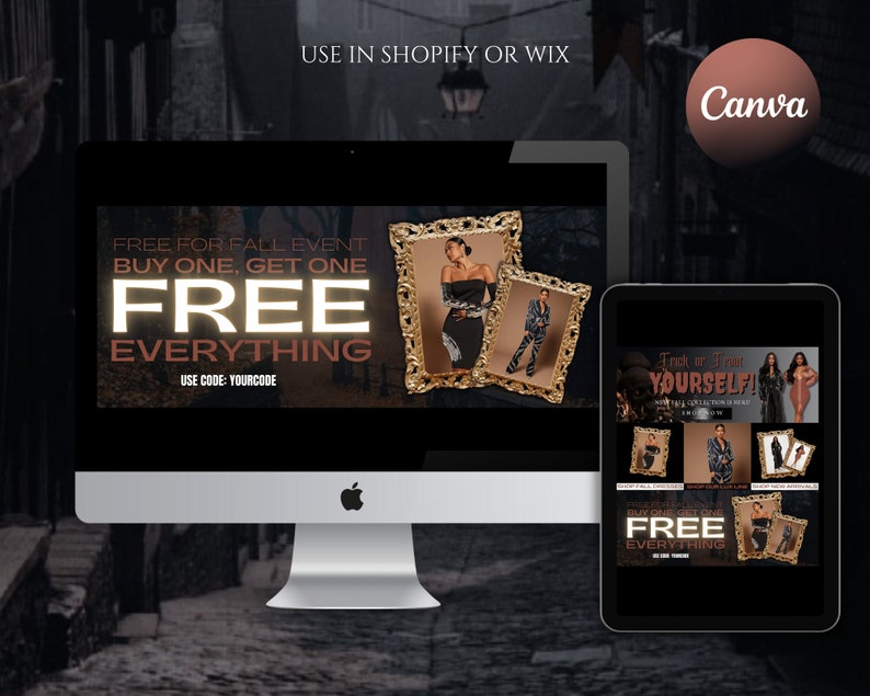 DIY Website Banners Halloween Fall Web Banner Kit for - Etsy