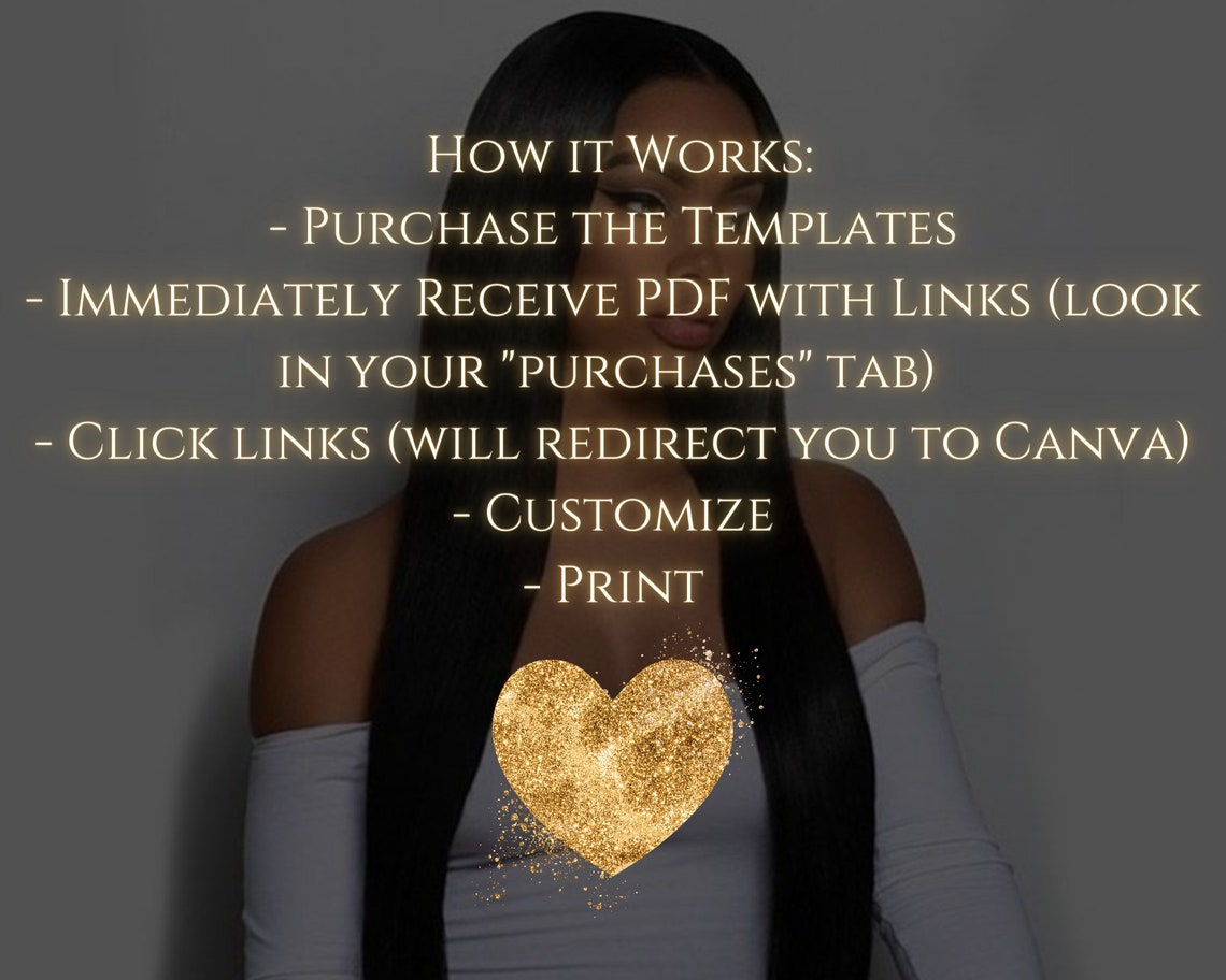 Luxury Hair Bundle Wrap Hang Tags and Thank You Card Kit DIY - Etsy