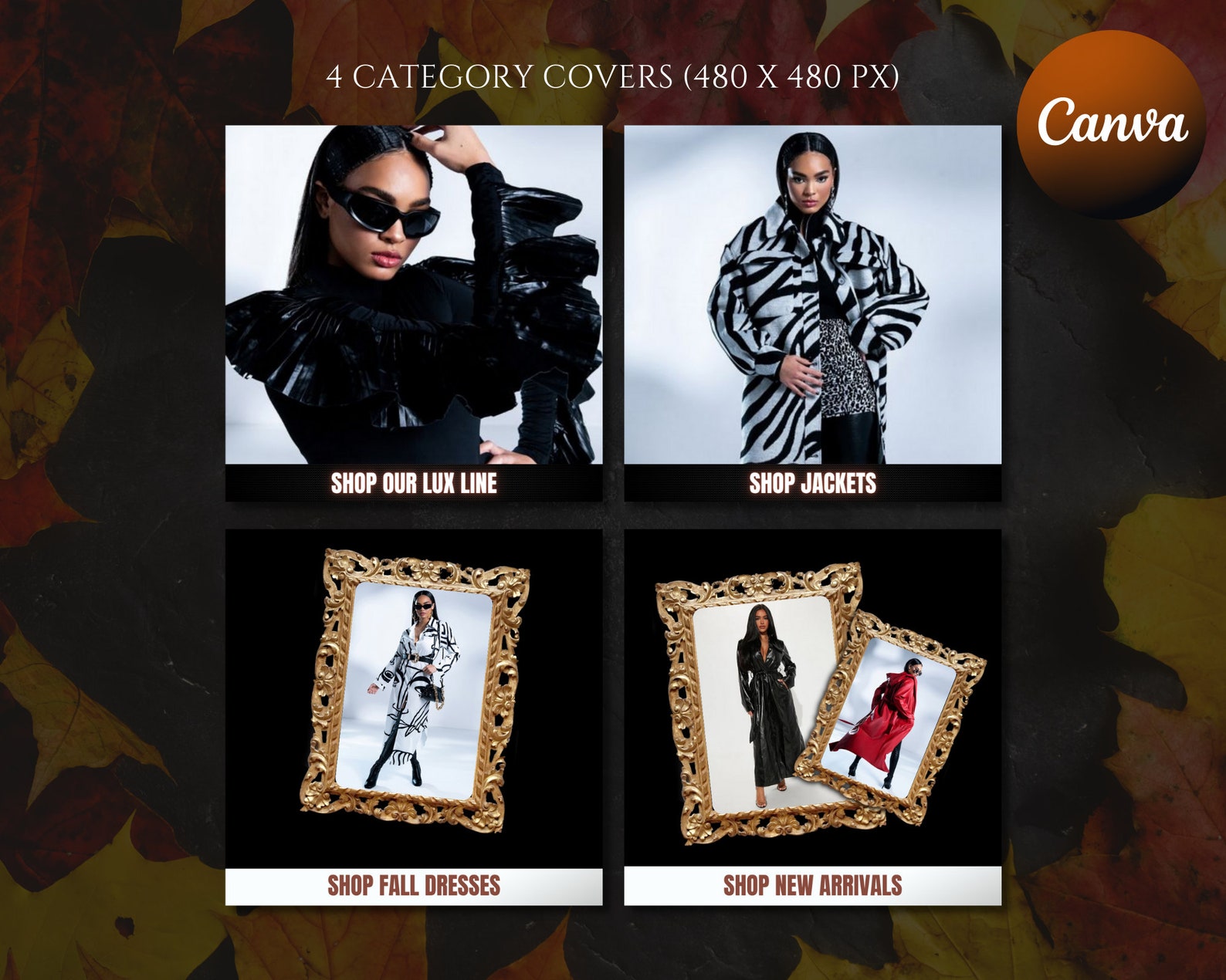 Fall Season Website Banner Kit Web Banner Template Set - Etsy