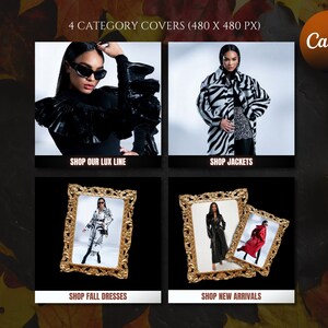 Fall Season Website Banner Kit| Web Banner Template Set| Clothing ...