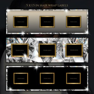 Luxury Hair Bundle Wrap, Hang Tags and Thank You Card Kit| DIY Canva ...