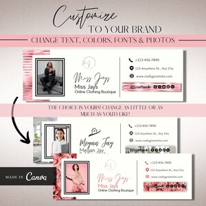 3 Pink Glam Email Signature Templates, Gmail Email Signature ...