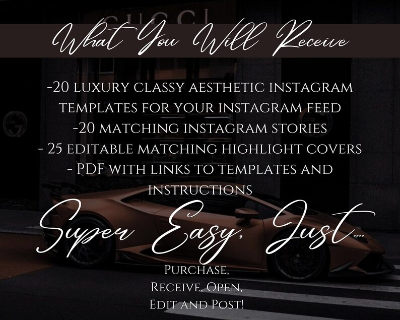 Instagram Post Templates| Luxury Classy Branding for Clothing Boutique ...