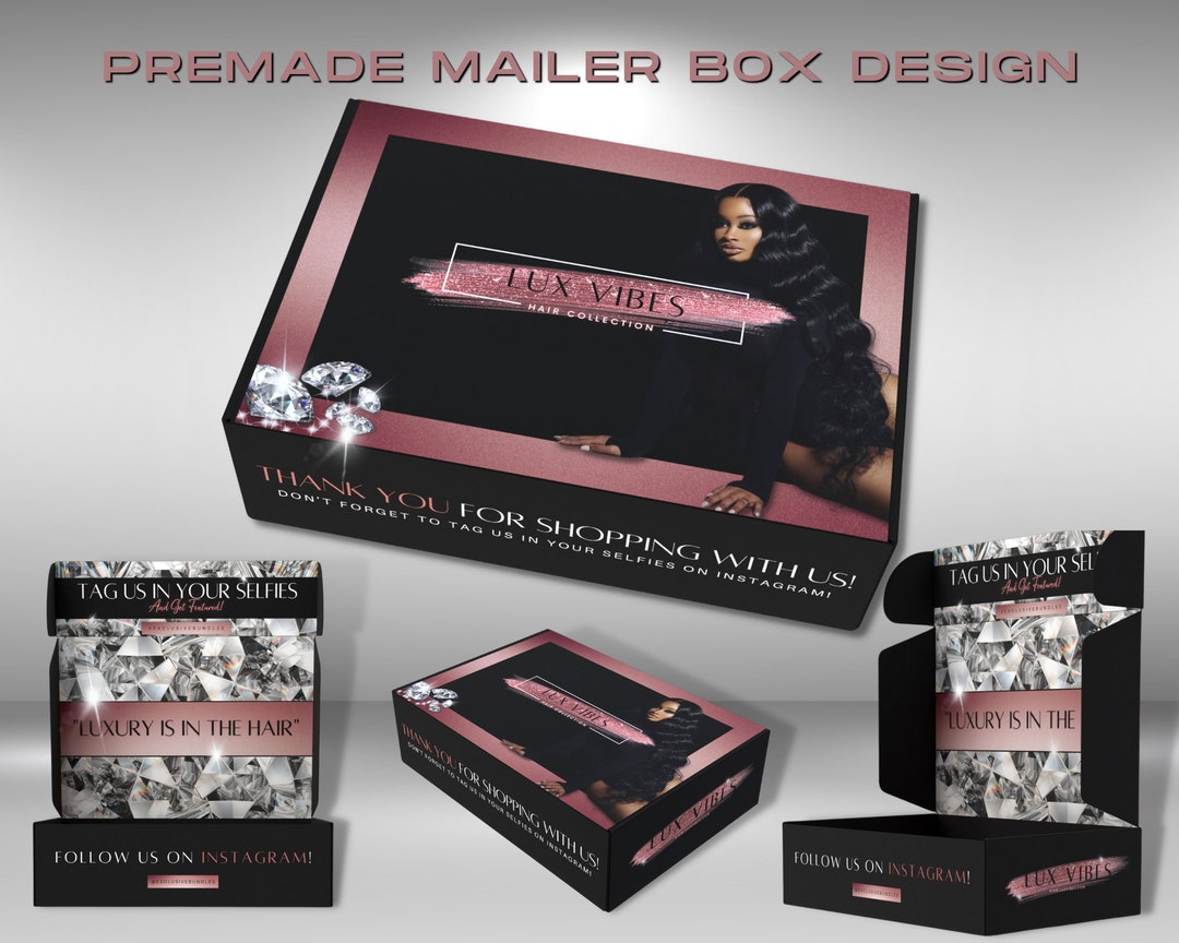 DESIGN ONLY| Box Design Customized to Your Business| Box Design for Wig ...