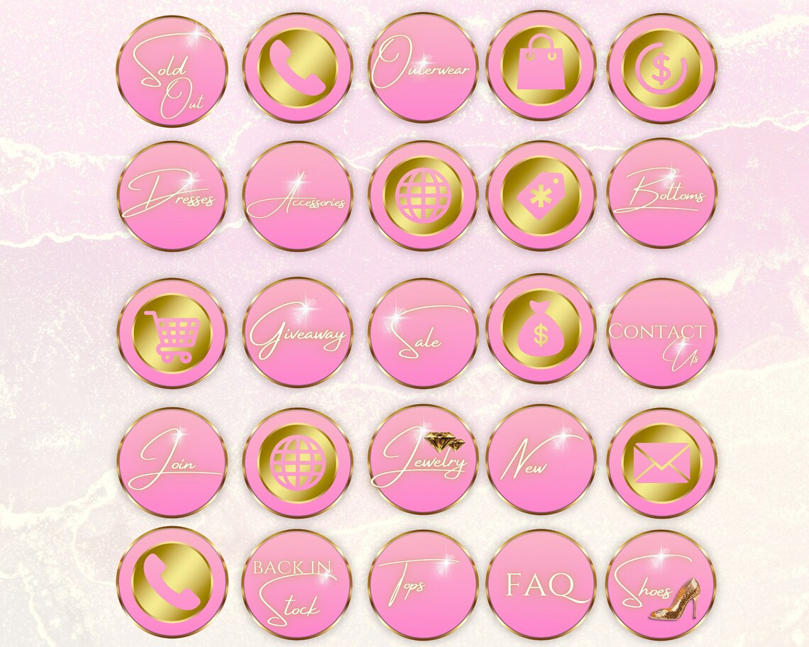 Instagram Highlight Covers for Clothing Boutique Business - Etsy