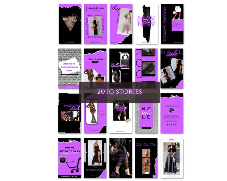 Instagram Post Templates| Luxury Glam Social Media Branding Bundle for ...