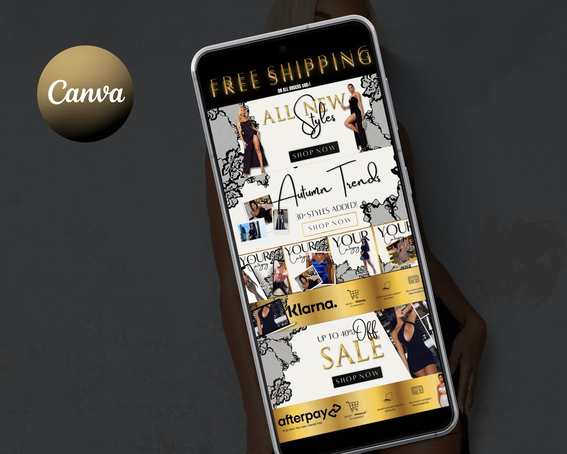DIY Web Banner Kit| Shopify Wix Clothing Boutique Website Design ...