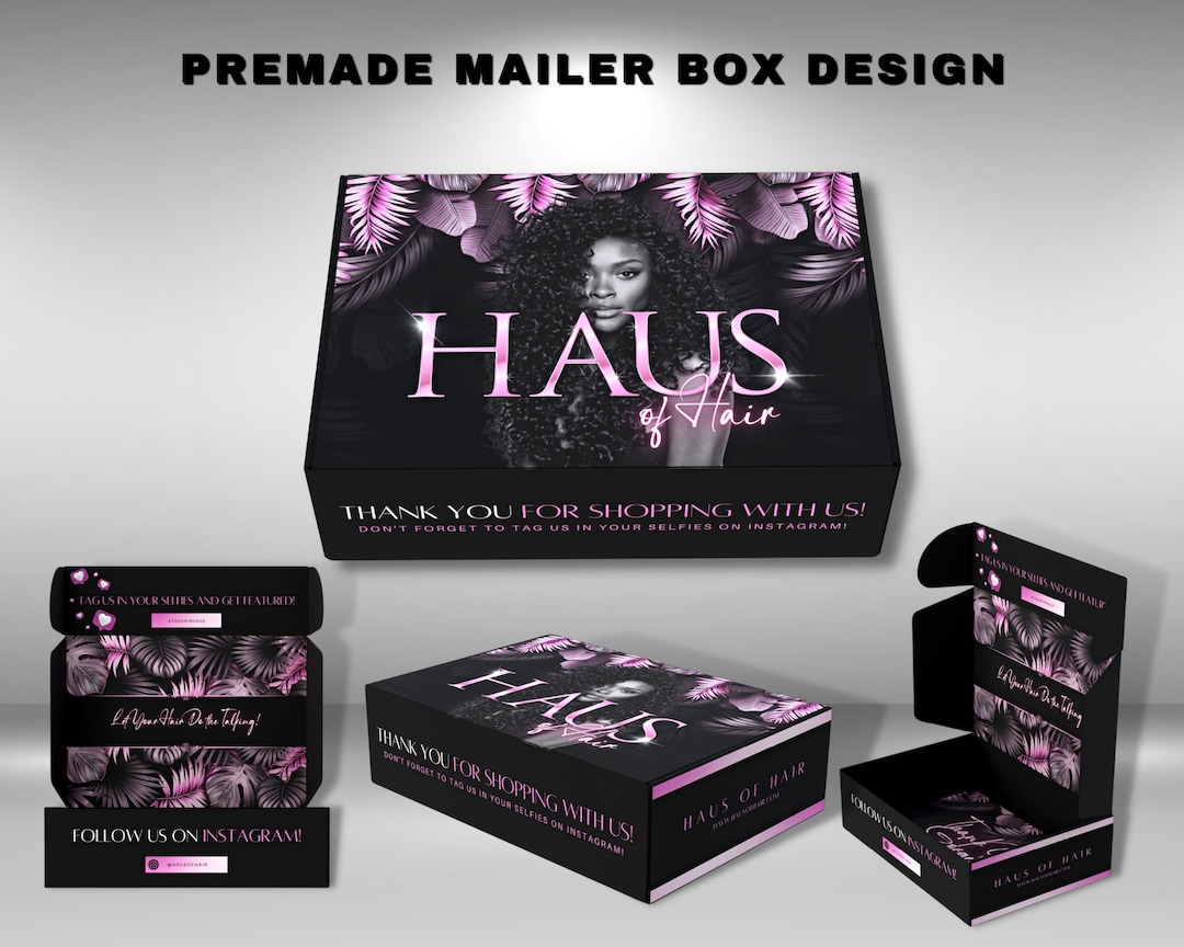 DESIGN ONLY| Box Design Customized to Your Business| Box Design for Wig ...