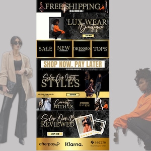 DIY Web Banner Kit| Shopify Clothing Apparel Business Website Design ...