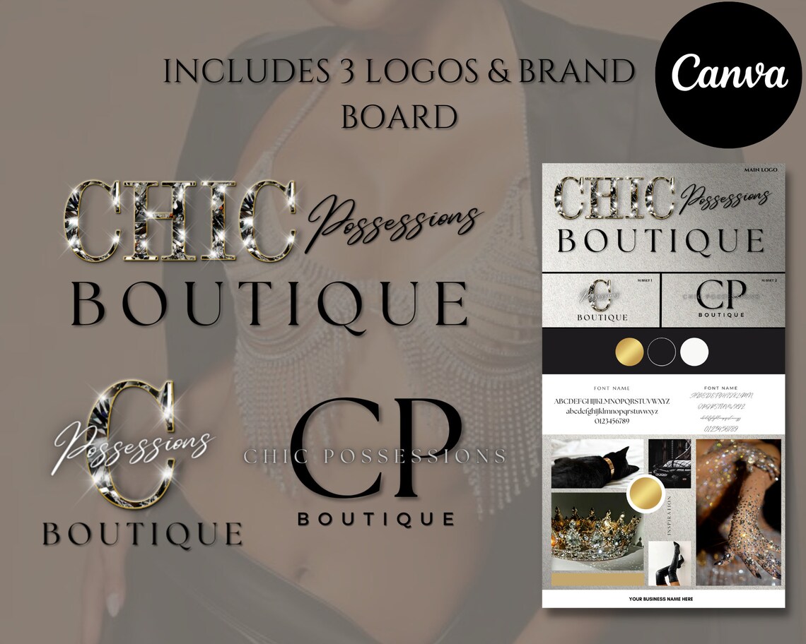 Luxury Boutique Branding Kit Complete Branding Bundle for - Etsy