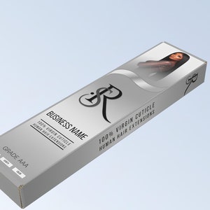 DESIGN ONLY| Hair Extensions Box Design Customized to Your Business ...