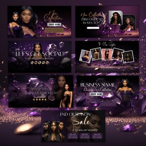 DIY Hair Website Banner Kit| Shopify Hair Extensions or Wig Boutique ...