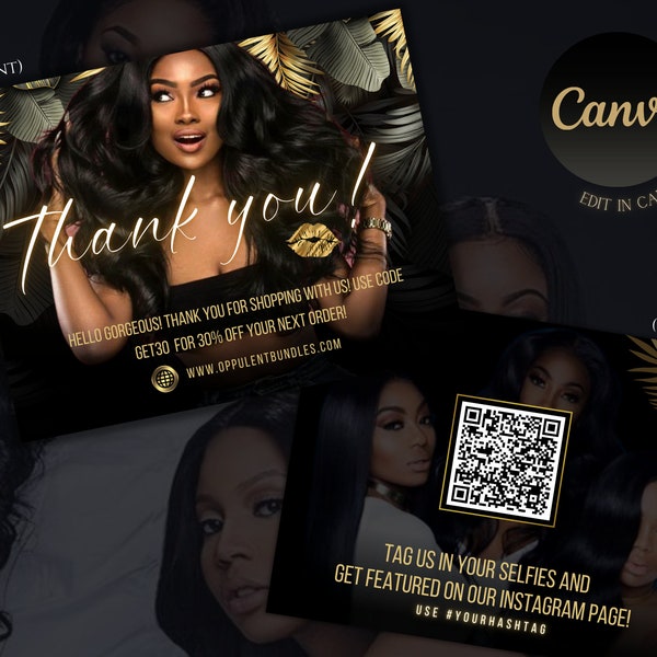 Thank You Wig Business Cards - Etsy