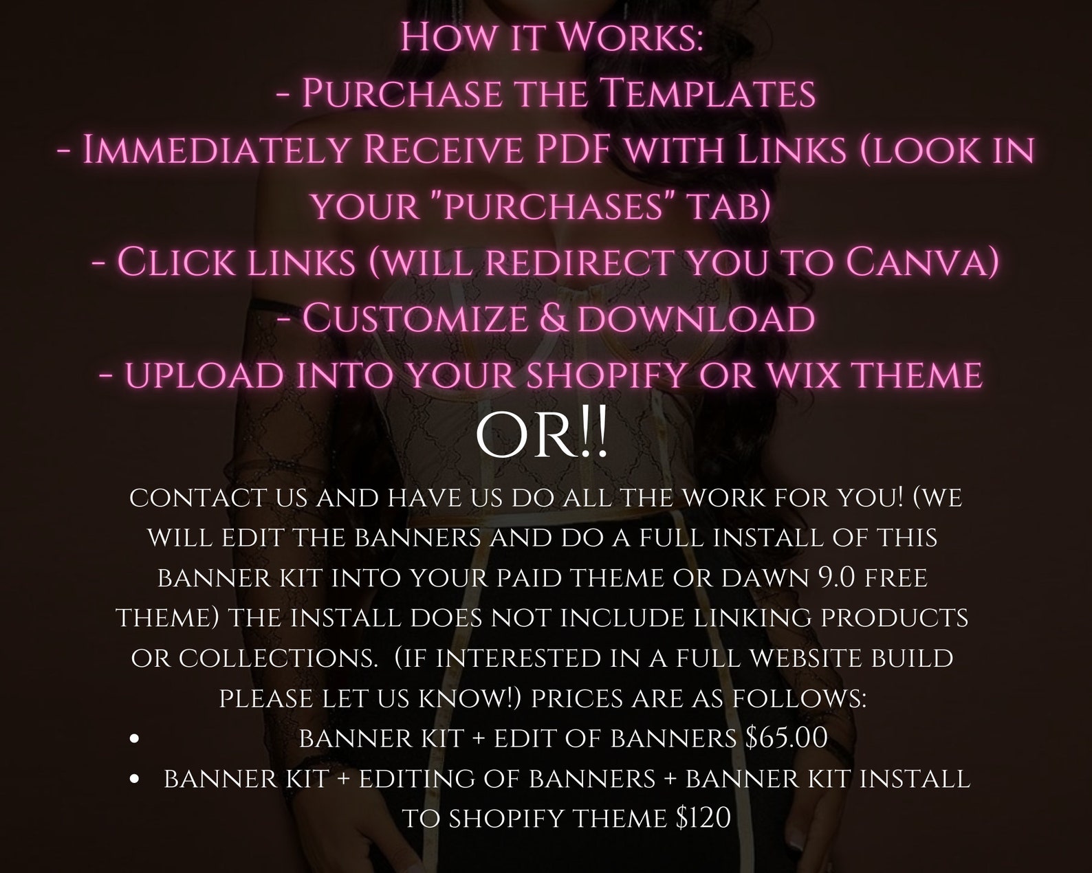 DIY Website Banner Kit| Shopify Clothing Boutique Website Design ...